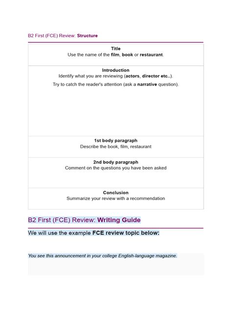 B2 First Fce Review Structure Pdf