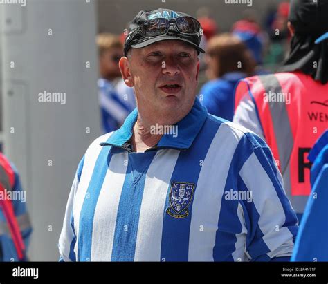 Sheffield Wednesday Fan Arriving At Wembley Ahead Of The Sky Bet League