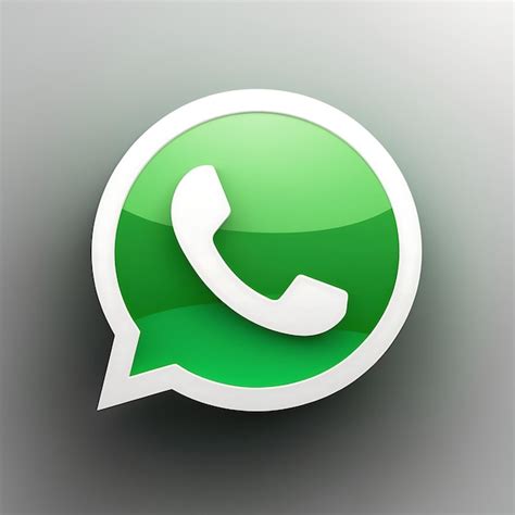 Ícone do logotipo do Whatsapp de alta resolução imagem Premium gerada