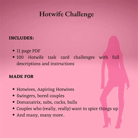 Hotwife Challenge And Dare Cards Ultimate Hotwife Game For Cuckold Bulls Stags And Those In The