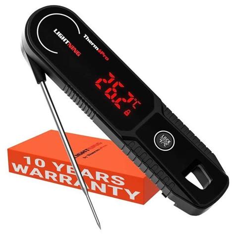ThermoPro Lightning Thermomètre à viande à lecture instantanée en une seconde thermomètre de