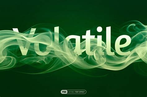 Premium Psd Editable Green Smoke Text Effect