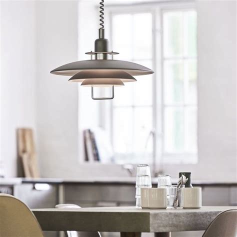 Primus II 430mm Rise and Fall Pendant Light in Grey | Hängande lampa ...