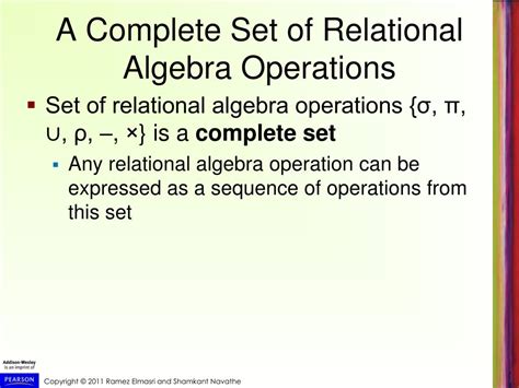 PPT Chapter 6 The Relational Algebra And Relational Calculus