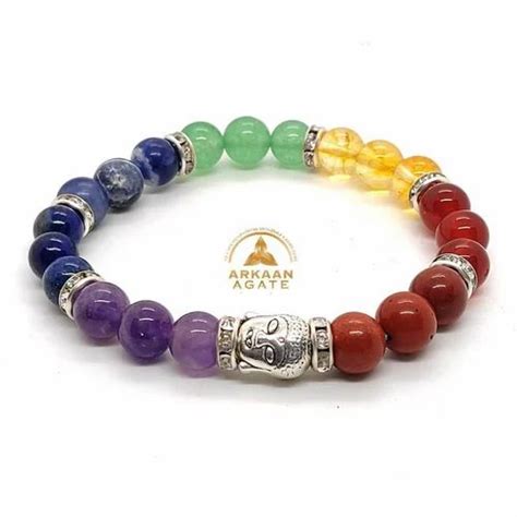 Natural Stone 72 Inch 7 Chakra Healing Crystal Bracelet 10 15 Grams
