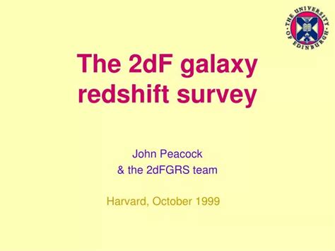 Ppt The 2df Galaxy Redshift Survey Powerpoint Presentation Free