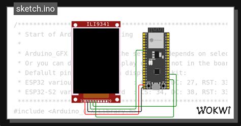 Screen And Sensor Testing Wokwi ESP STM Arduino Simulator