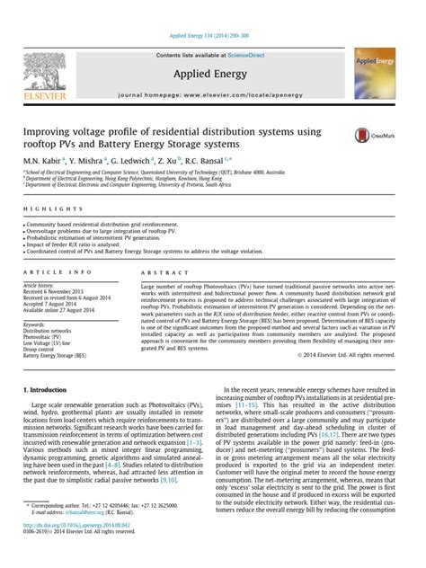 Improving Voltage Profile Of Residential Distribution Systems Using