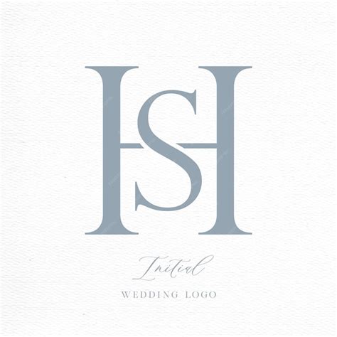 Premium Vector Vector Hs Initial Wedding Logo Monogram