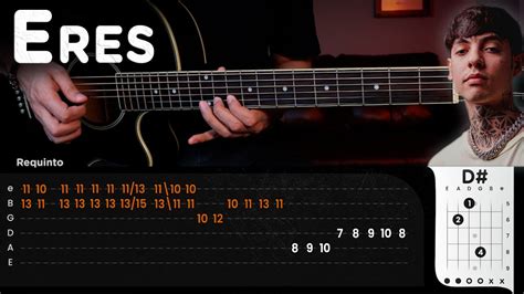 Eres Natanael Cano X Junior H REQUINTO ACORDES GUITARRA Tutorial