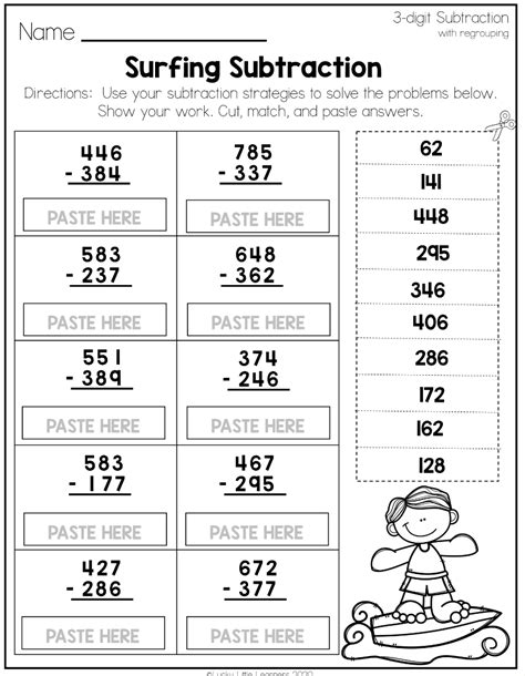 Using 2nd Grade Math Worksheets To Teach 3 Digit Subtraction With Worksheets Library