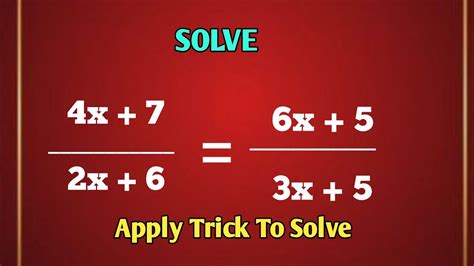 Linear Equation Class Linear Equations Trick To Solve Linear
