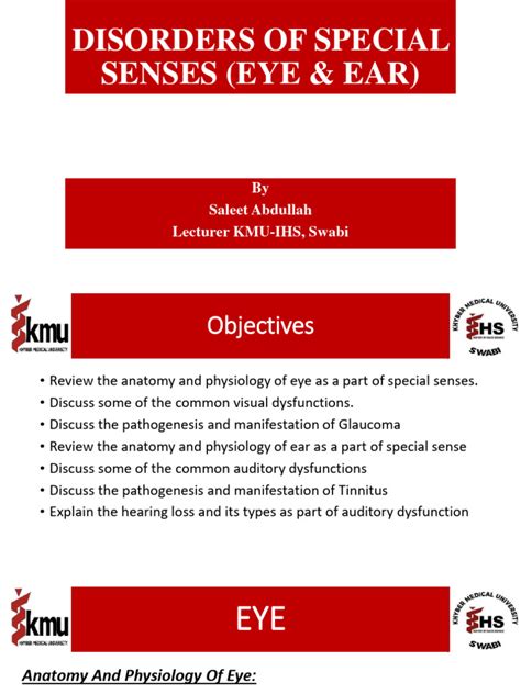 Patho Ii Lecture Iv Disorders Of Special Senses Eye And Ear Pdf
