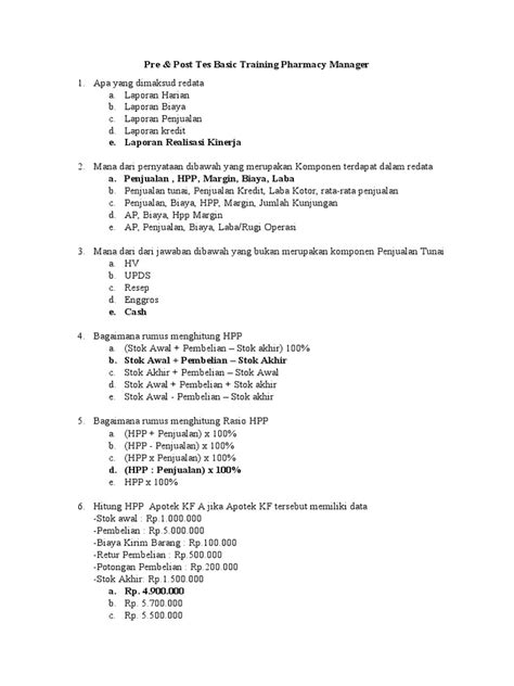 Soal Pre Post Test Pdf