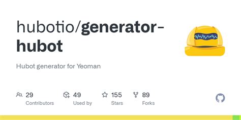 github hubotio generator hubot hubot generator for yeoman