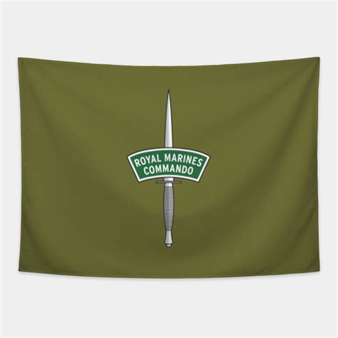 Royal Marines Commando Symbol British Navy Tapestry Teepublic
