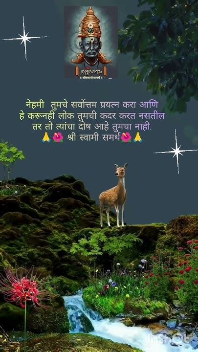 नेहमी सर्वोत्तम प्रयत्न करत राहा ️🌺🙏श्री स्वामी समर्थ🌺 🙏swami