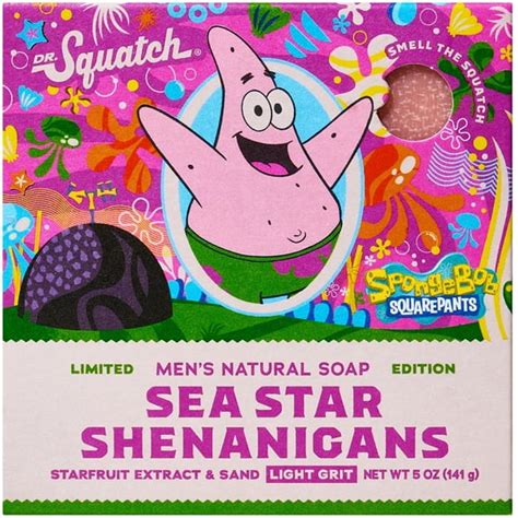 Dr Squatch Spongebob Squarepants Limited Edition Natural Bar Soap For