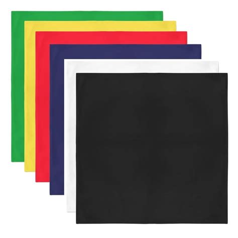 Jordefano 25 Pack Unisex Solid 100 Polyester Plain Bandanas Bulk