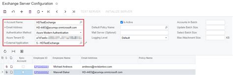 Setting Up System Email Accounts Or Exchange Integration