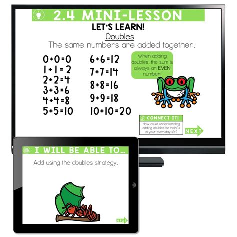 Lucky To Learn Math Add With Doubles Lesson 24 Teaching Slides