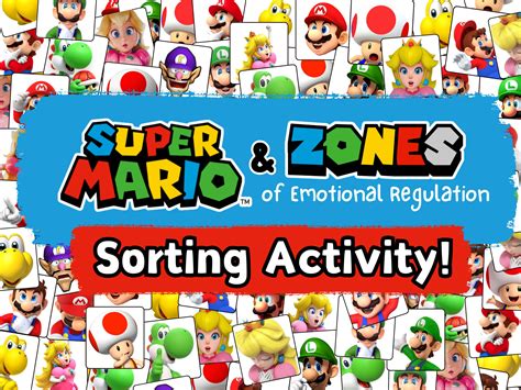 Zones Of Regulation Mario Sorting Activity Etsy
