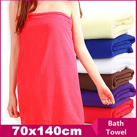 Women Microfiber Fabric Quick Dry Bath Shower Towels 70x140cm Wearable