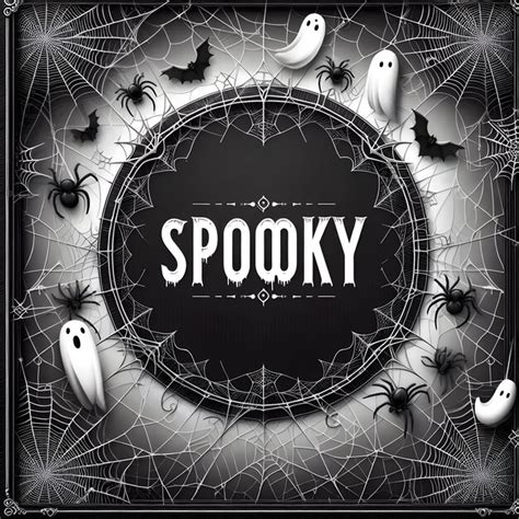Spider Web And Ghost Border With Spooky Text Concept As A Sleek Border