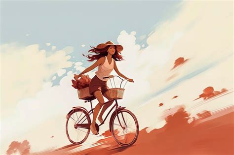 Premium Ai Image Generative Ai Illustration Of Happy Beautiful Girl