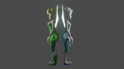Stl File Tinkerbell And Periwinkle 🪄・3d Printer Design To Download・cults
