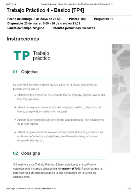 Trabajo Práctico Básico TP Grupo Y Liderazgo MAR MAY Trabajo Práctico