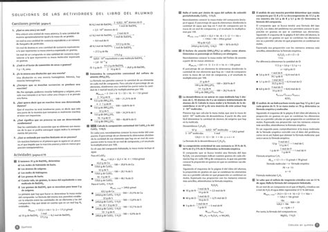 Solucionario Quimica Âº Bachillerato Editorial Oxford Tema Calculos en Quimica