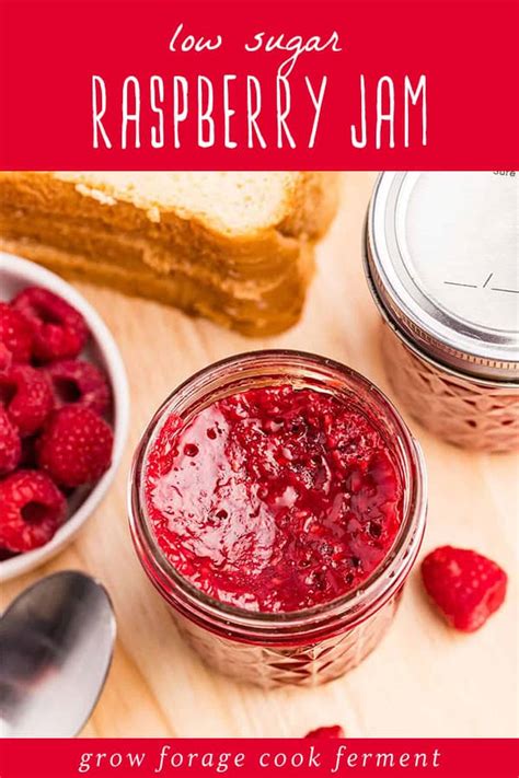 Homemade Raspberry Jam Low Sugar Or No Sugar