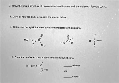 Solved Draw The Kekule Structure Of Two Constitutional Isomers With