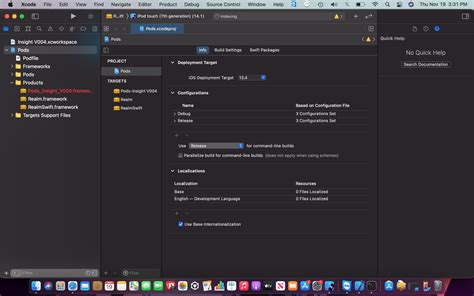 Ios Not Able To Open And Run On The Simulator My Xcworkspace Project