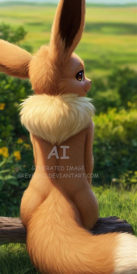 Anthro Eevee Enjoys The Viewai Image By Greybonz On Deviantart
