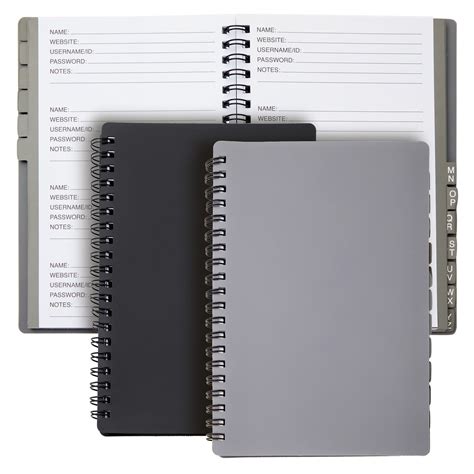 Set Of 2 Internet Password Keeper Notebook With Alphabetical Tabs 80