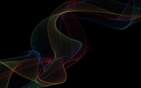 Premium Photo Dark Abstract Background With A Glowing Abstract Waves