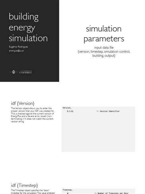 02 Bes Simulation Parameters Pdf Equations Parameter Computer Programming
