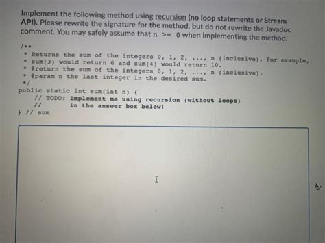 Solved Implement The Following Method Using Recursion No