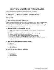 Mastering Object Oriented Programming Key Concepts Faqs Course Hero