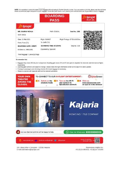 Sample Boarding Pass Pdf