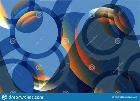 Colorful Of Curve Or Waves On Blue Background Abstract Backdrop For