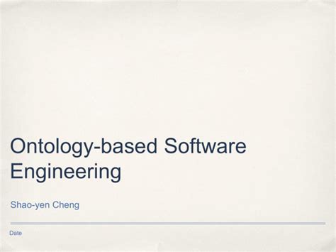 Ontology Based Software Engineering