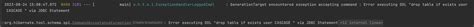 error executing ddl drop table if exists user cascade via jdbc statement