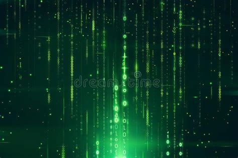 Depicting A Green Background With Vertical Lines Of Code High Quality