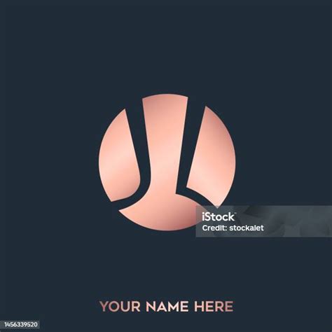 Jl 추상 모노그램 로고 문자 J 문자 L 장식 서명 문자 로즈 골드 캘리그라피 알파벳 이니셜 0명에 대한 스톡 벡터 아트 및 기타 이미지 Istock