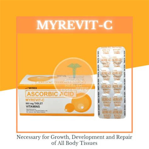 Myrevit C Tablet Ascorbic Acid 500mg 100 Pieces Shopee Philippines