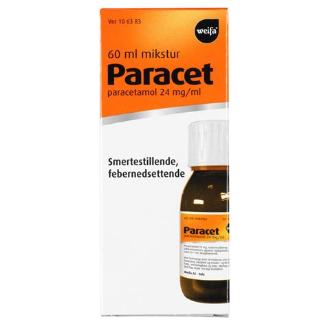 Kjøp Paracet Mikst 24 Mg Ml 60 Ml På Nett Vitusapotek