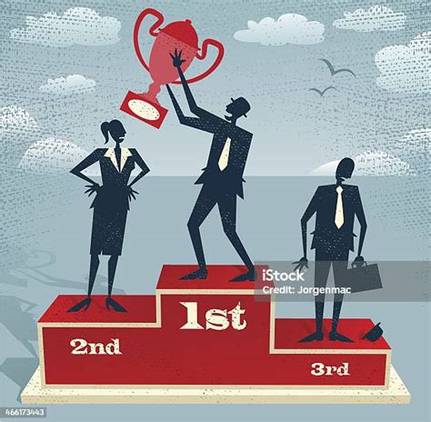 추상적임 사업가 은 연단이 보장할 수 있습니다 1위에 대한 스톡 벡터 아트 및 기타 이미지 1위 강단 개념 Istock